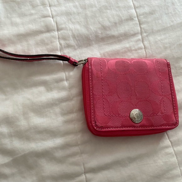Coach | Bags | Bright Pink Coach Wallet | Poshmark